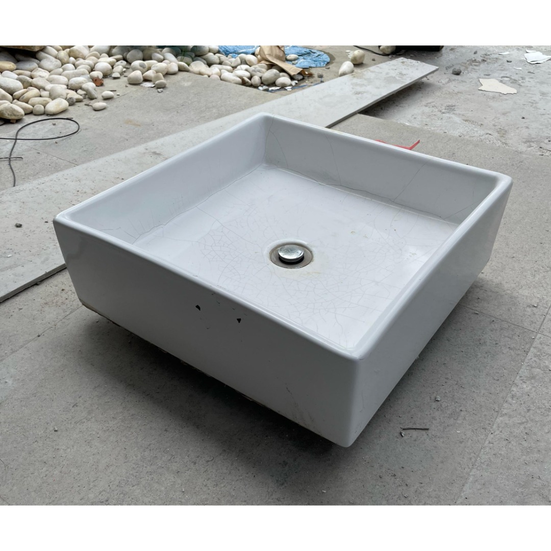 Square Counter Top Basin, Furniture & Home Living, Bathroom & Kitchen ...