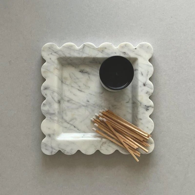 Square Marble Stone Tray, Furniture & Home Living, Furniture, Other ...