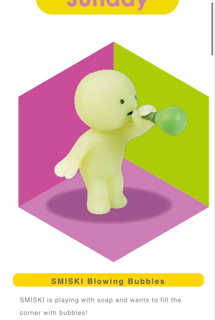 Sunday Series Smiski- Blowing Bubbles, Hobbies & Toys, Toys & Games on ...