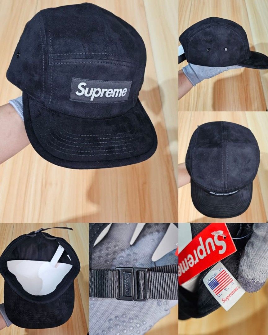 Supreme suede 5 panel, Men's Fashion, Watches & Accessories, Cap & Hats ...
