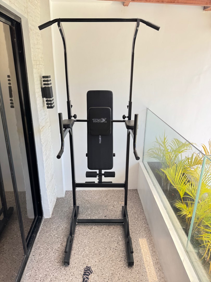 Trax Power Tower with bench, Sports Equipment, Exercise & Fitness ...