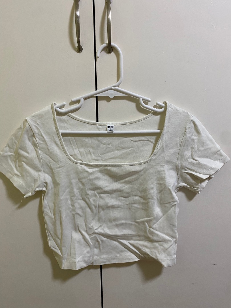 Uniqlo Square Neck Basic Top, Women's Fashion, Tops, Shirts on Carousell