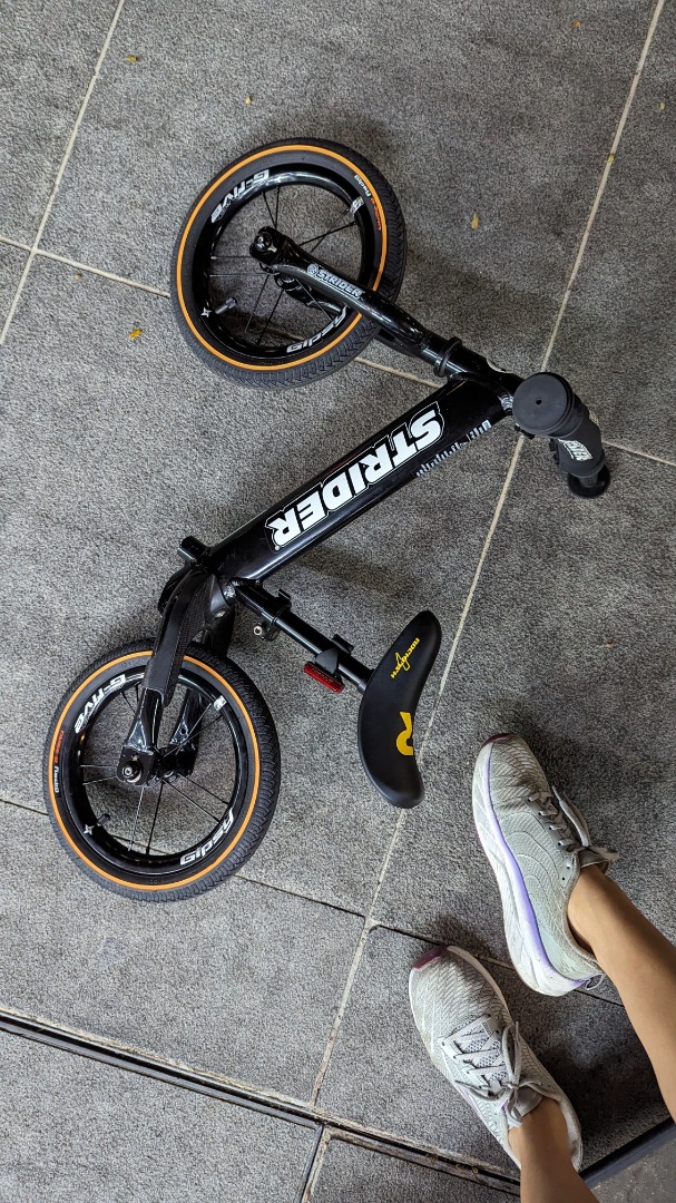 Upgraded Wheels Strider Pro Bike - Black, Sports Equipment, Bicycles ...