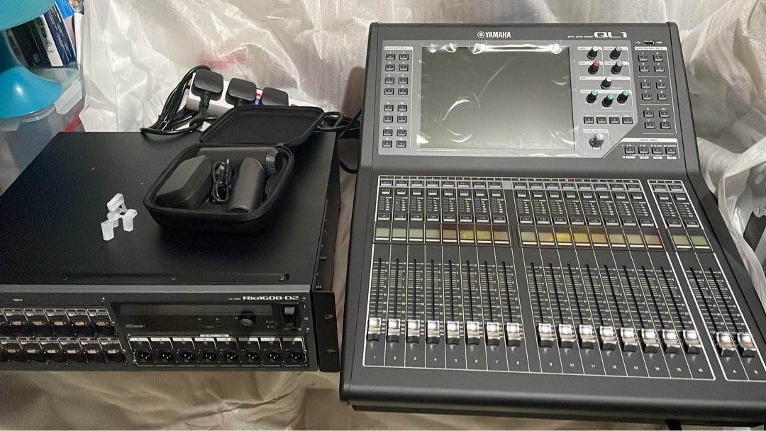 Yamaha QL1 Digital Mixer with Rio1608D2 Stage Bow, 音響器材, 其他音響配件及設備 ...
