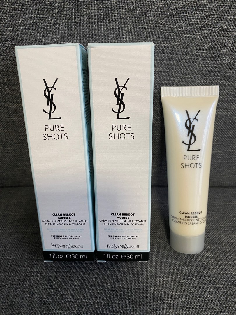 YSL Pure Shots Clean Reboot Mousse, 30ml., Beauty & Personal Care, Face ...