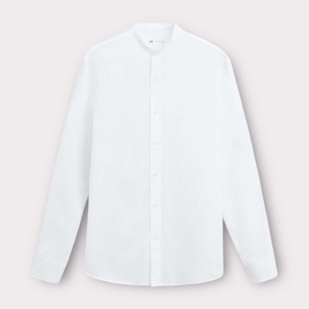 Zara Creased Effect Relaxed Shirt LS, Men's Fashion, Tops & Sets ...
