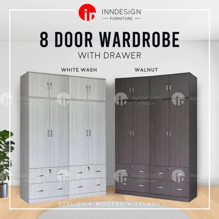 5FT WARDROBE 8 DOORS + 4 DRAWERS (Fully Assembled and Free Delivery ...