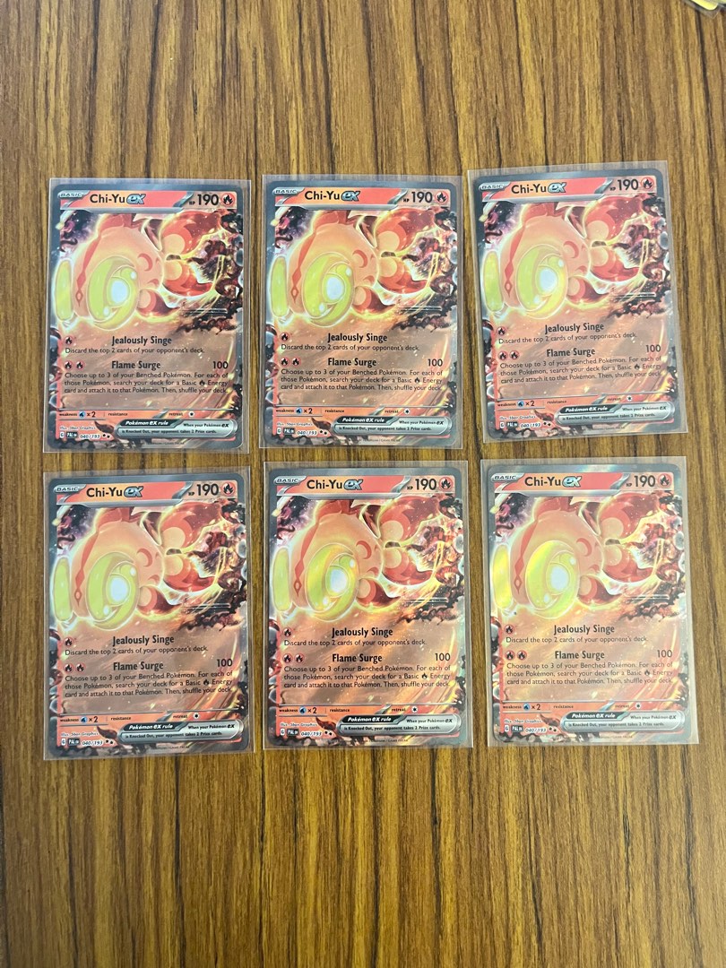 6x Chi-Yu Ex Paldea Evolved PAL Pokémon tcg playable card, Hobbies ...