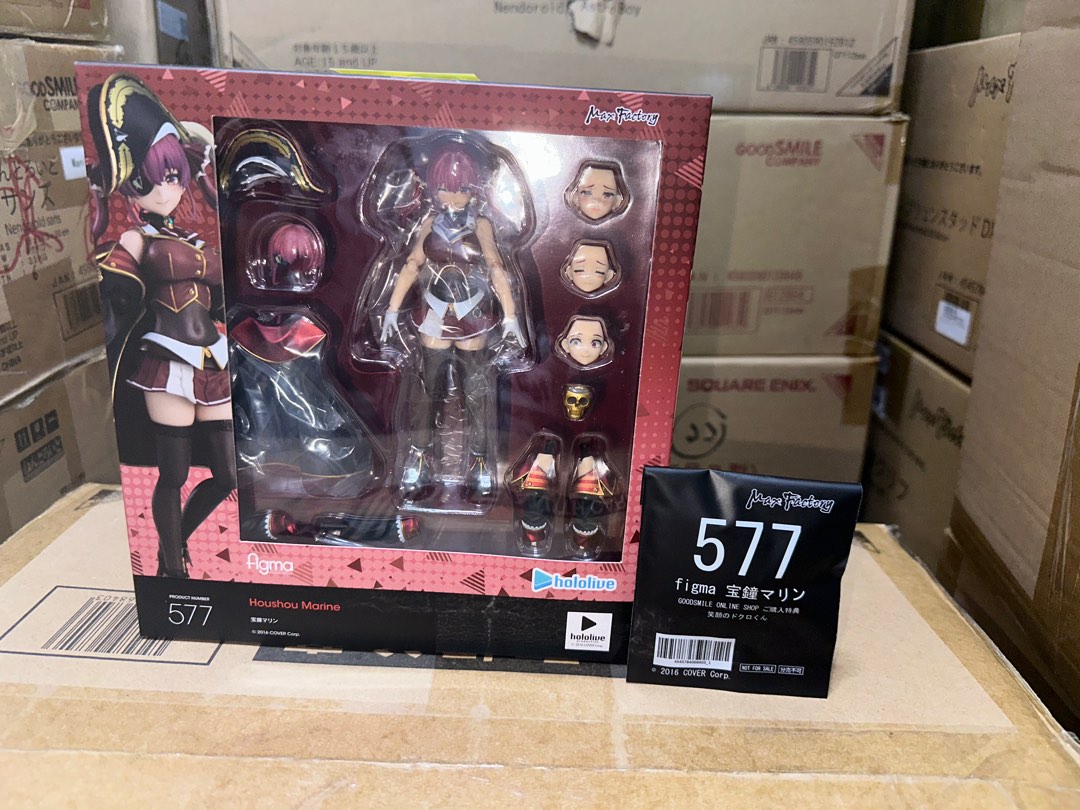 全新 特典版 figma 577 寶鐘瑪琳 船長 goodsmile GSC hololive, 興趣及遊戲, 玩具 & 遊戲類 - Carousell