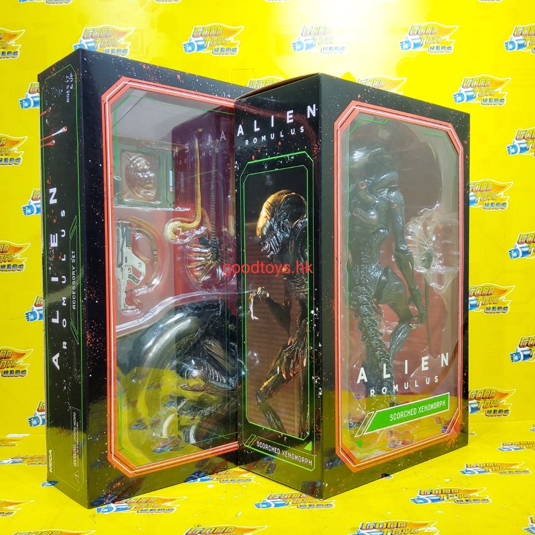 中古已開封 斷尾 NECA ALIEN ROMULUS SCORCHED XENOMORPH & ACCESSORY SET 異形 羅穆盧斯 ...
