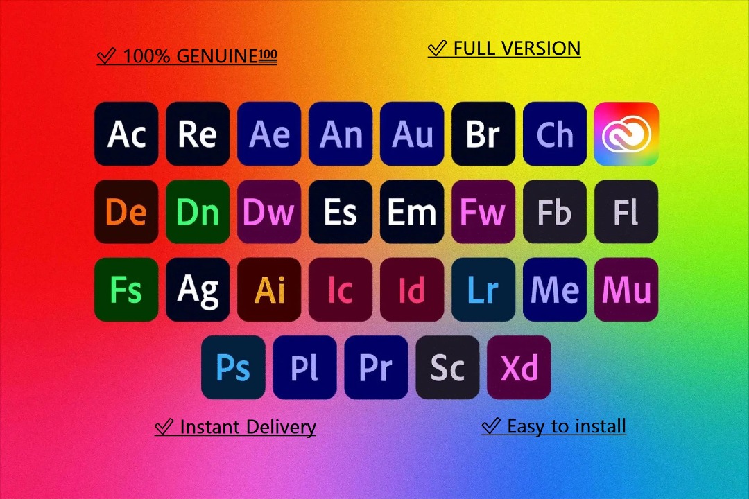 Adobe Full Suite Full Collection Full Creative Cloud 2025 latest 2024 ...