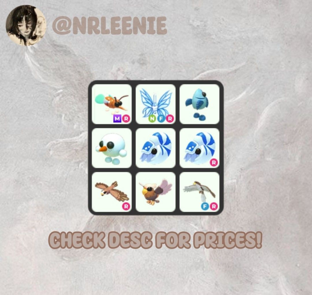 Adopt me pets - birthday butterfly, feesh, snowball pet, naulitus ...