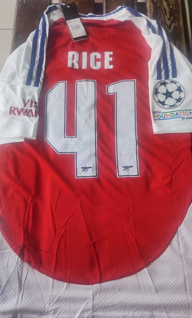 Arsenal home fans issue jersey 24/25+ custom nameset ucl font&2 patch ...