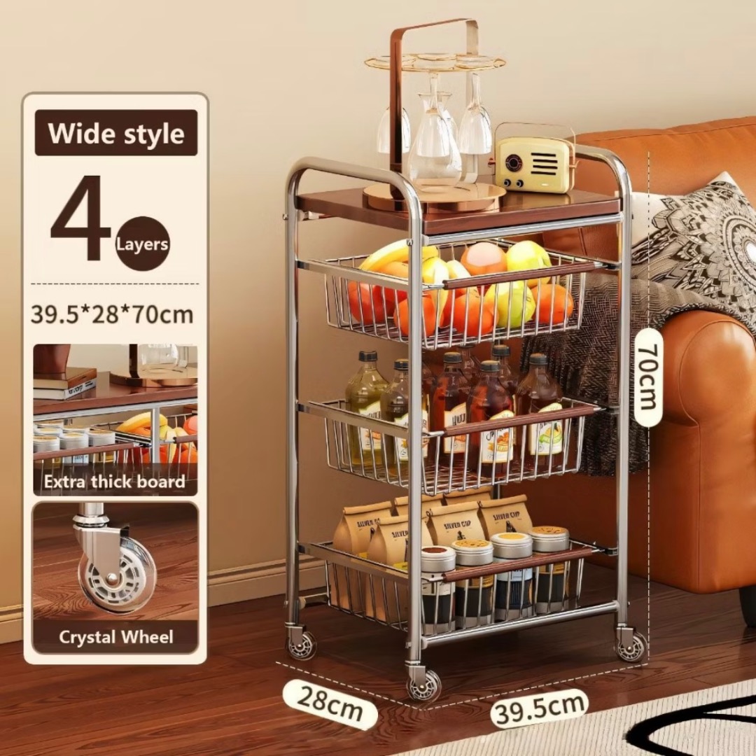 Bar Trolley Rack | Multilayered Kitchen Rack | Beverage Cart With ...