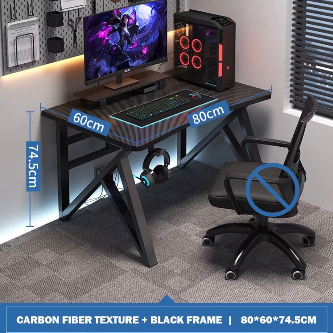 Carbon Fiber Gaming Desk Table | Carbon Fibre Texture Gaming Desk ...