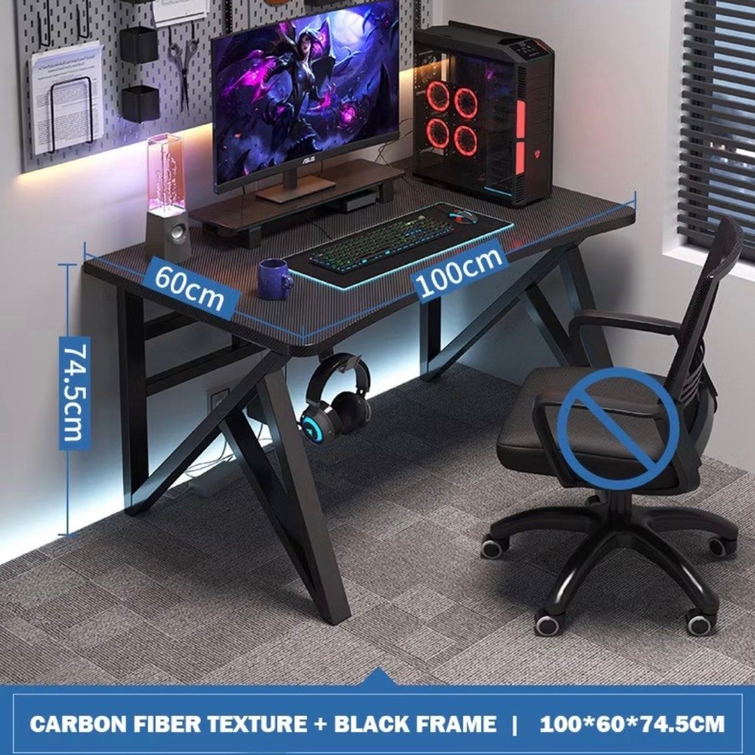 Carbon Fiber Gaming Desk Table | Carbon Fibre Texture Gaming Desk ...