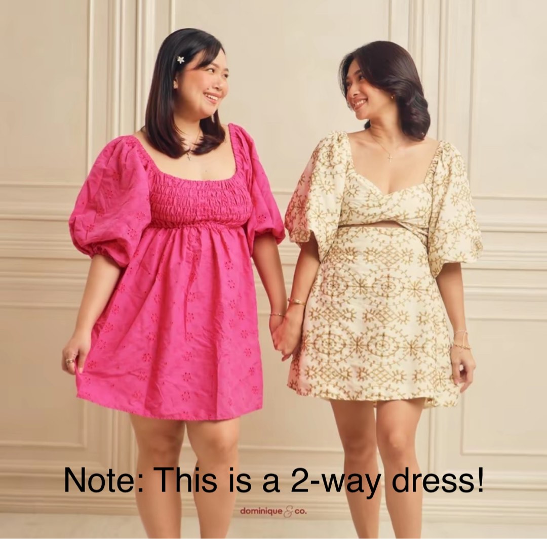 Celina eyelet dress in plus size (blush pink), Women's Fashion, Dresses ...