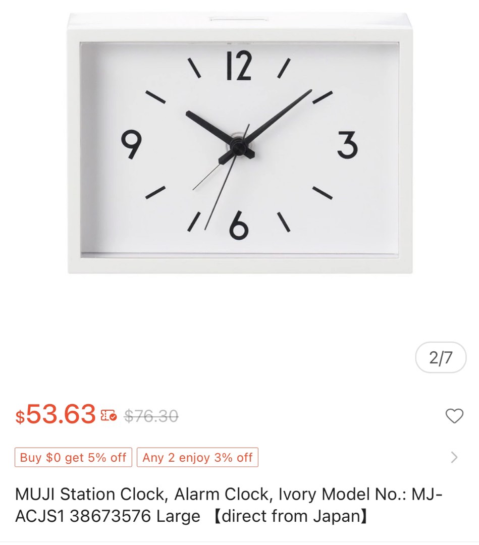 clock (MUJI), Furniture & Home Living, Home Decor Accessories, Clocks ...