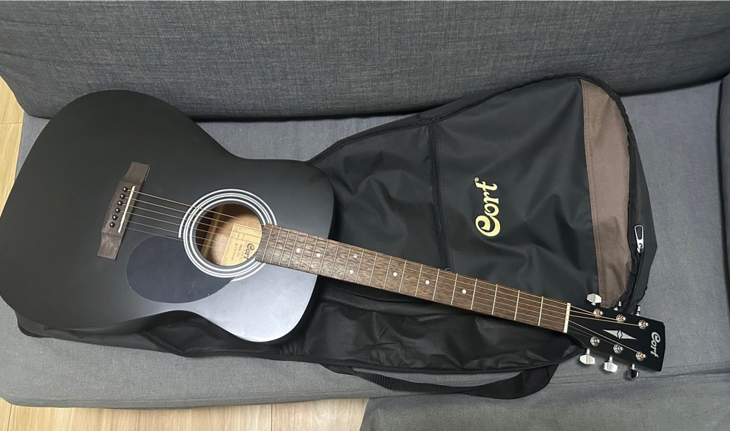CORT AF510 Guitar - Matte Black, Hobbies & Toys, Music & Media, Musical ...