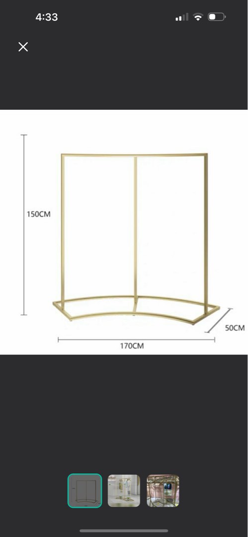 Curved Boutique Clothes Rack, Furniture & Home Living, Home Improvement ...