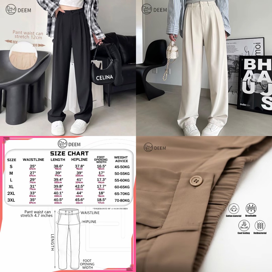 DEEM Casual Pants, Women's Fashion, Bottoms, Jeans & Leggings on Carousell