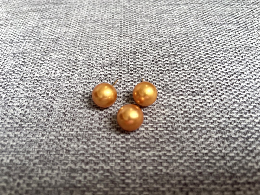 Deep Golden South Sea Pearl SSP in 18Ksettings big size, Women's ...