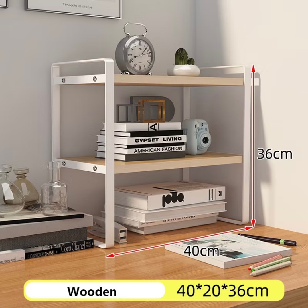 Desktop Shelf Organizer | Tabletop Shelf Rack | Desk Top Shelf Bookcase ...