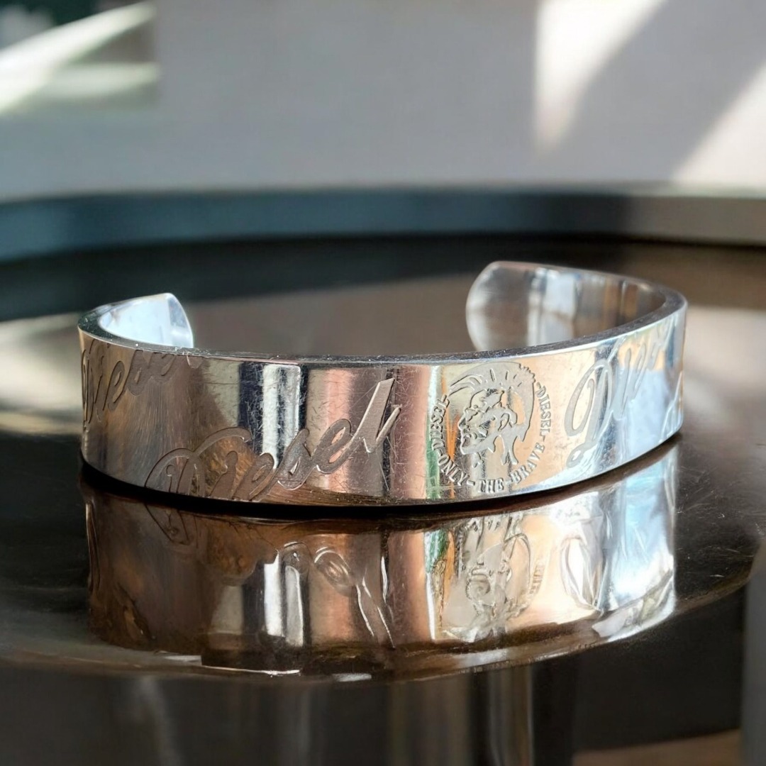 Diesel Silver Bangle, Women's Fashion, Jewelry & Organizers, Bracelets ...