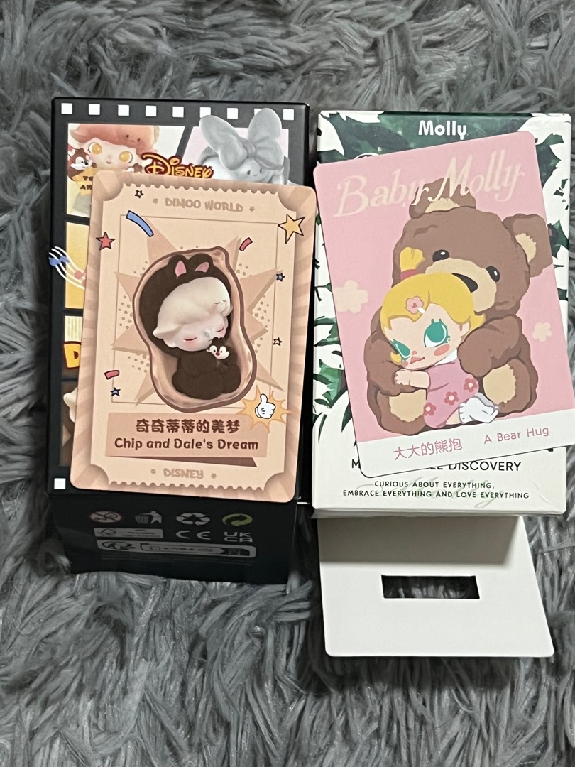 Dimoo x Disney ~chip and dale's dream baby Molly bear hug, Hobbies ...