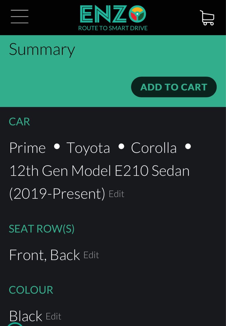 Enzo Prime Car Mat for Toyota Corolla, Car Accessories, Accessories on Carousell