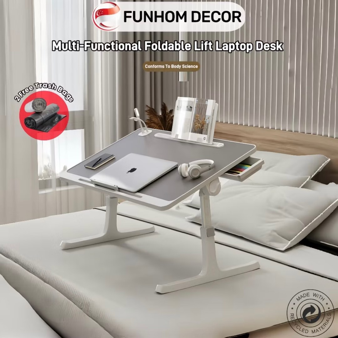 Foldable Laptop Table | Height Adjustable Laptop Desk | Bed Laptop Desk ...