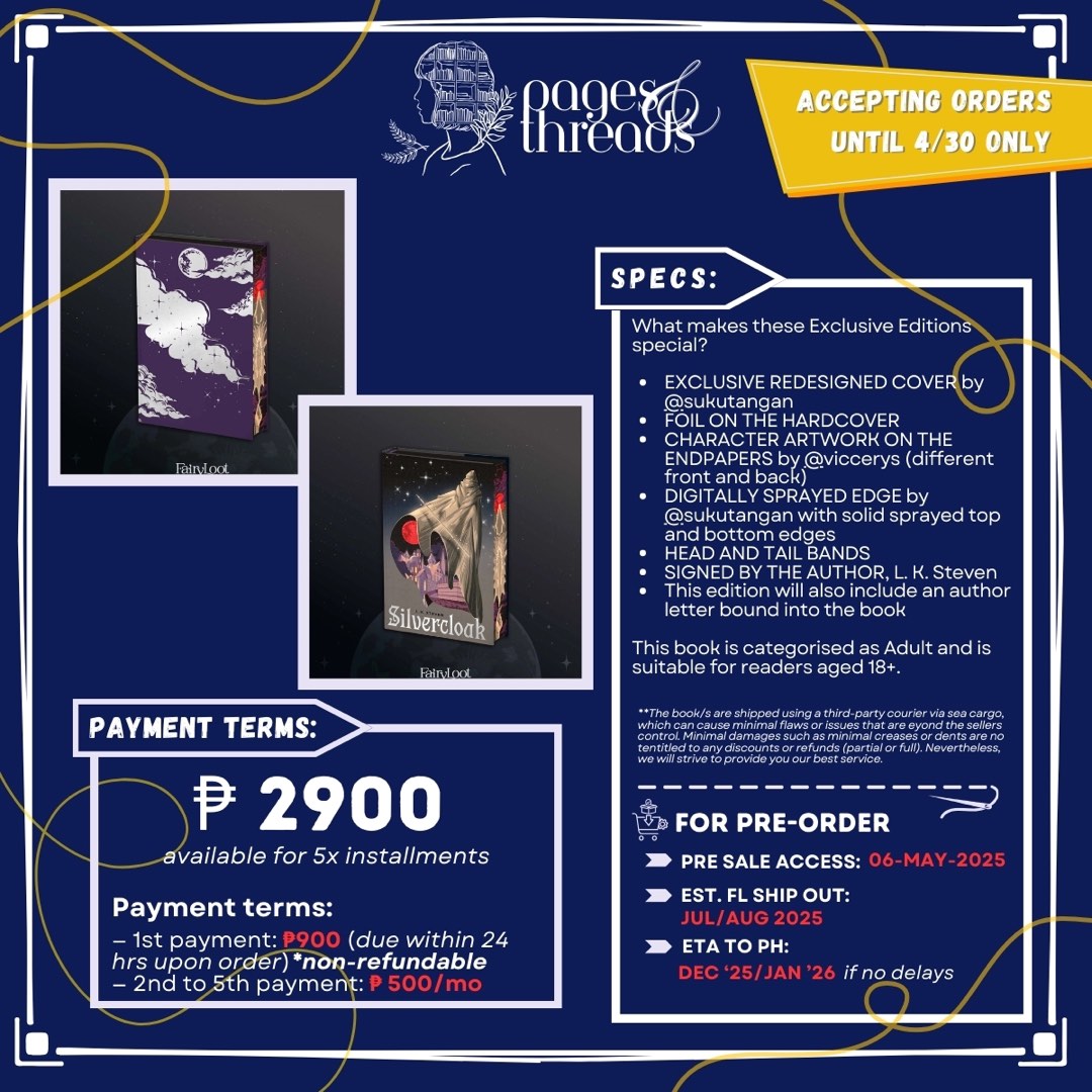 [FOR PRE-ORDER] FAIRYLOOT EXCLUSIVE EDITION SILVERCLOAK BY L.K. STEVEN ...