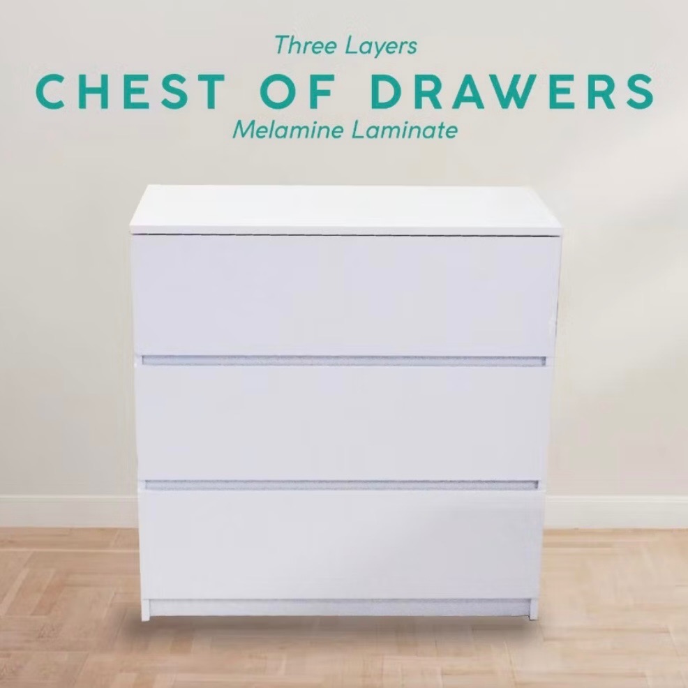 [FREE INSTALLATION] Melamine Dresser Drawer Cabinet | Large Storage ...
