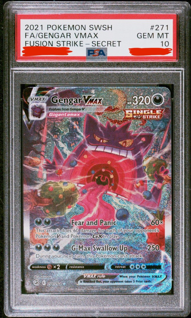 Gengar Vmax Fusion Strike AA - PSA 10 Pokemon TCG, Hobbies & Toys, Toys ...
