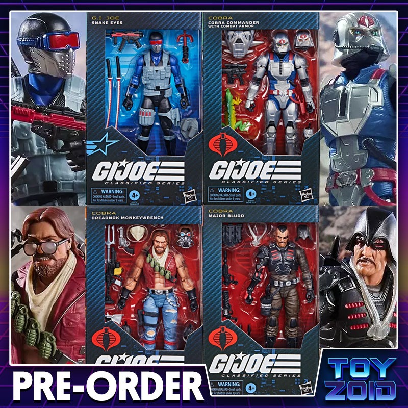G.I. Joe Classified Series Snake Eyes, Battle Armor Cobra Commander ...