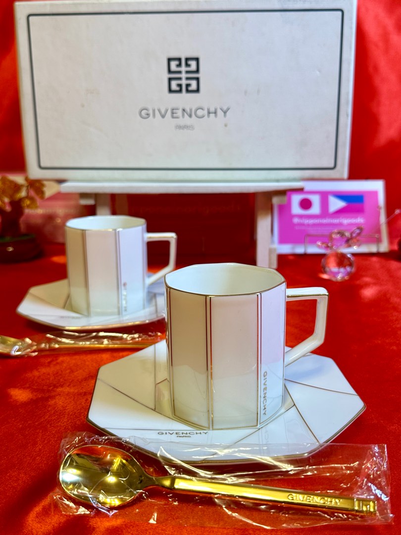 GIVENCHY CUP AND SAUCER W/TEASPOON ALL SET, Furniture & Home Living ...
