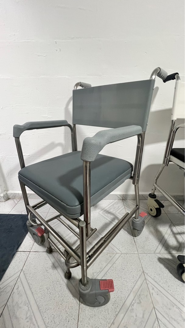 Grey Commode Chair, Health & Nutrition, Assistive & Rehabilatory Aids ...