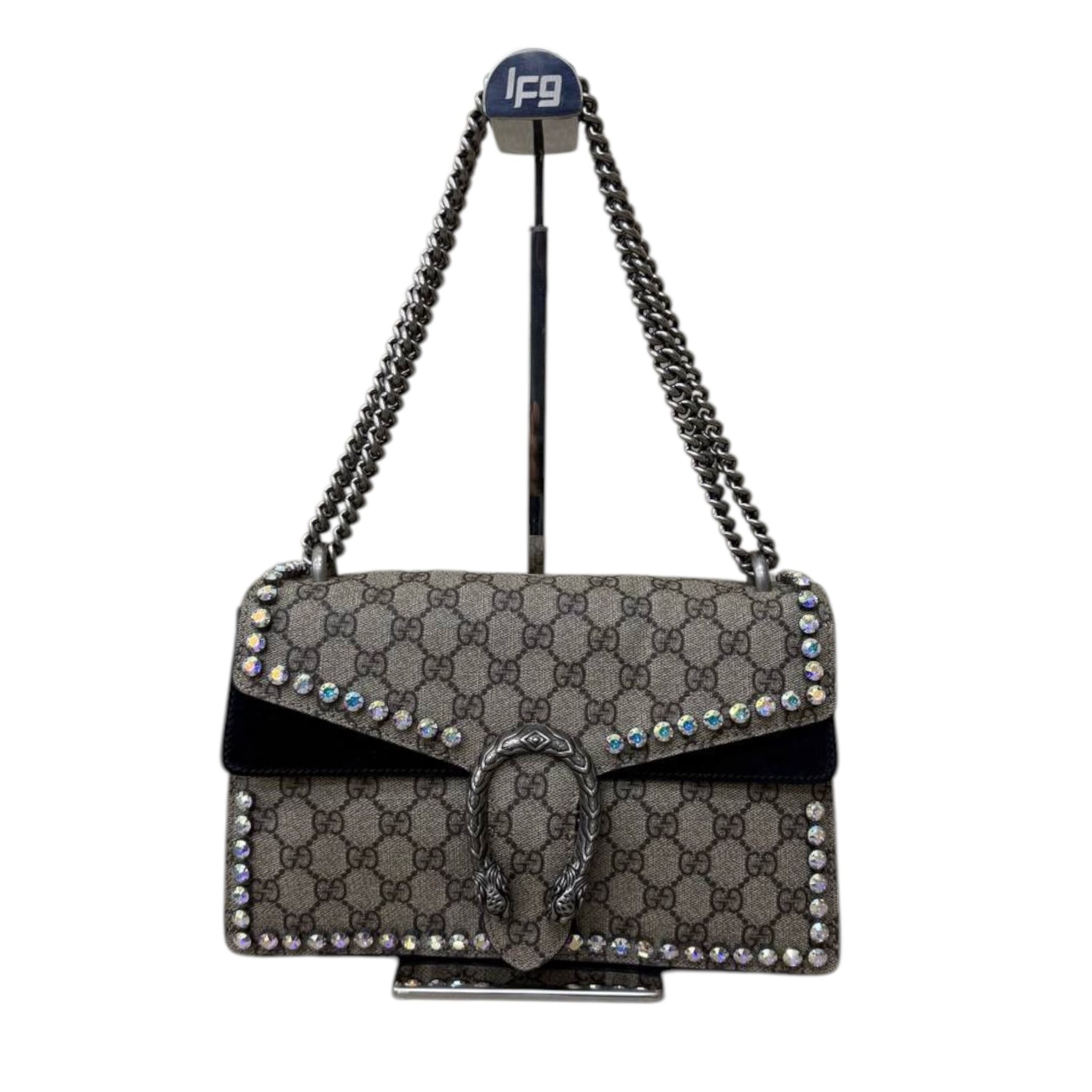 Gucci Medium Dionysus Crystal Chain Bag in Black (Local Stock*), Luxury ...