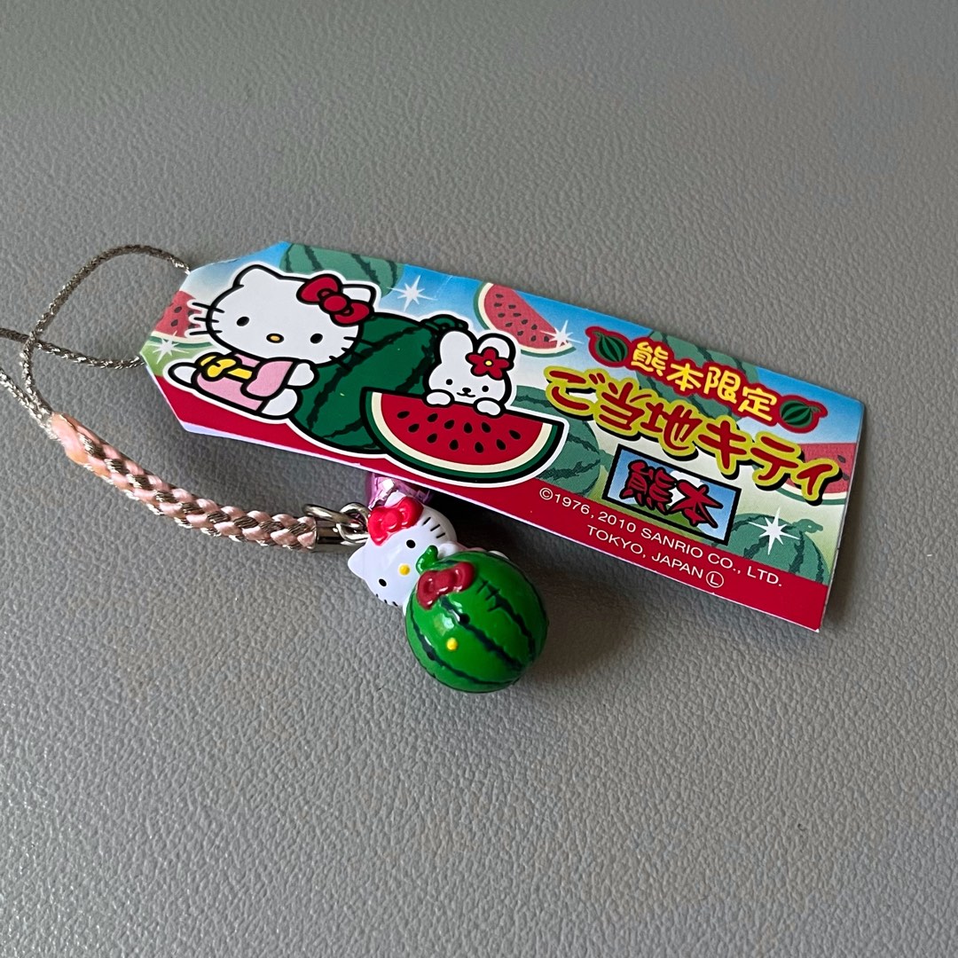 hello kitty watermelon gotochi phone charm anik anik, Hobbies & Toys ...