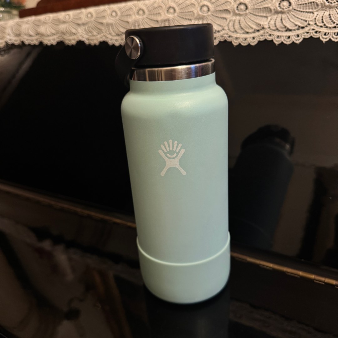 Hydro Flask 32 OZ wide mouth DEW BLUE With boot, Furniture & Home ...