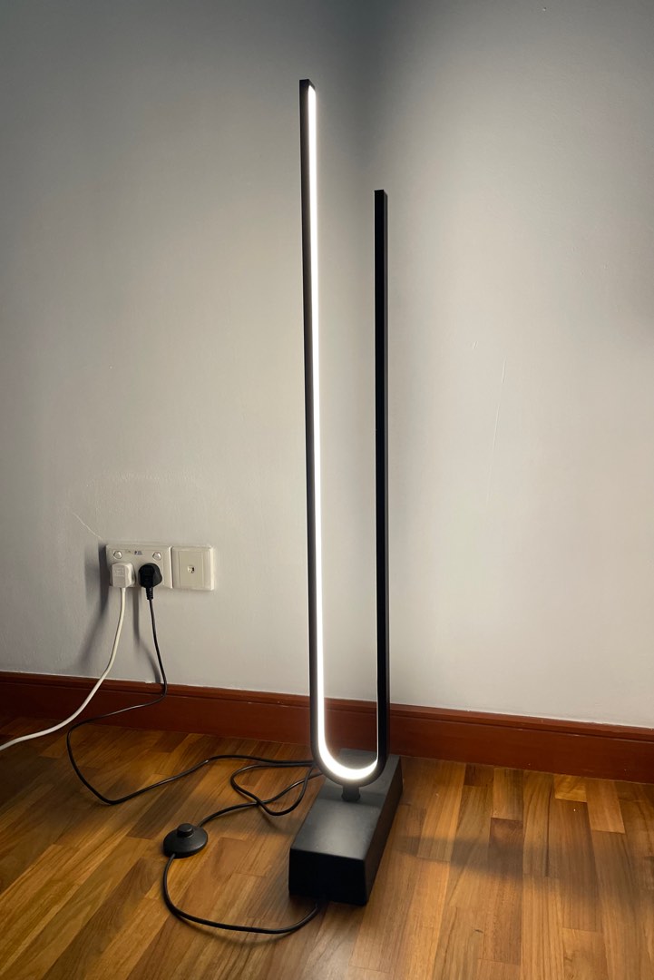 Ikea PILSKOTT LED floor lamp, smart black, Furniture & Home Living, Lighting & Fans, Lighting on ...