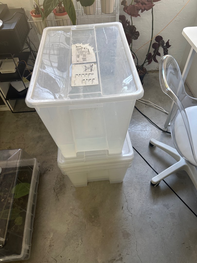 Ikea Samla boxes 45L, Furniture & Home Living, Home Improvement ...
