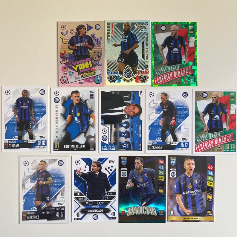 Inter Milan FC mixed cards match Attax , Hobbies & Toys, Memorabilia ...