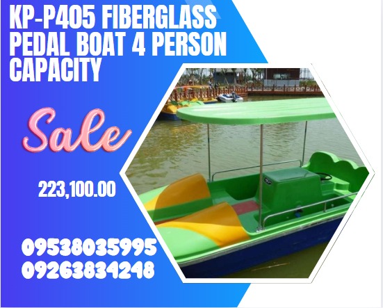 KP-P405 FIBERGLASS PEDAL BOAT 4 PERSON CAPACITY, Everything Else, Others on Carousell