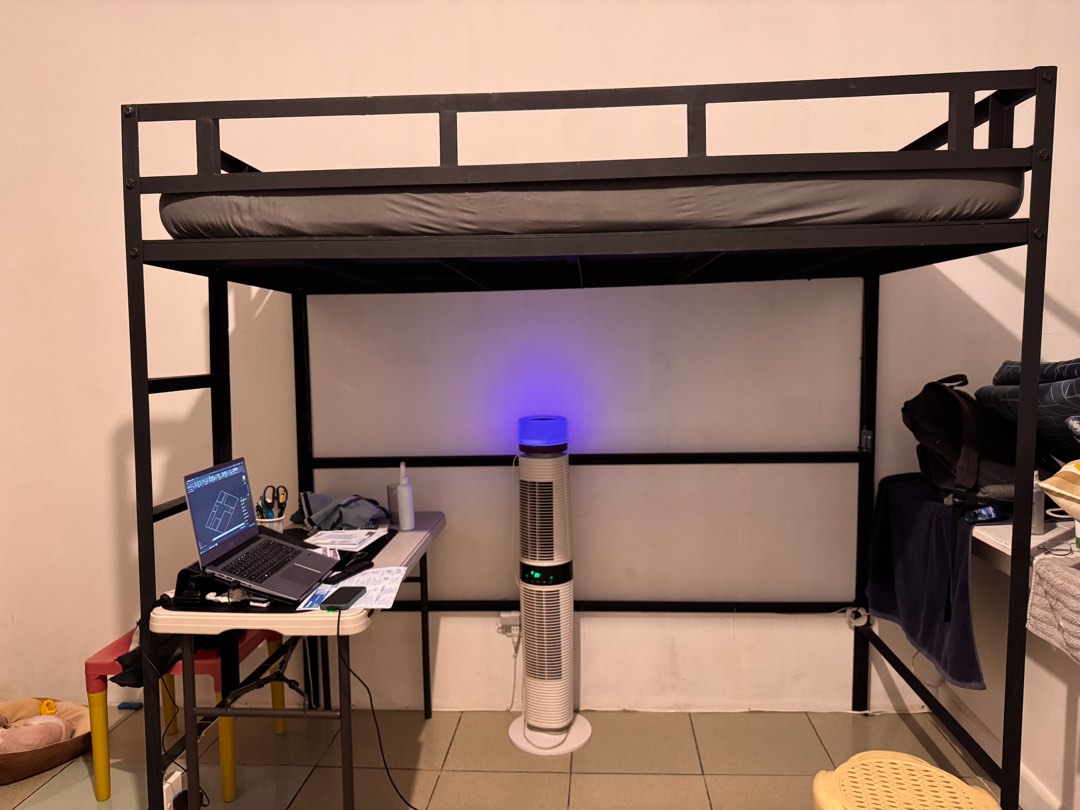 Loft Type Bed with Mattress, Furniture & Home Living, Furniture, Bed ...