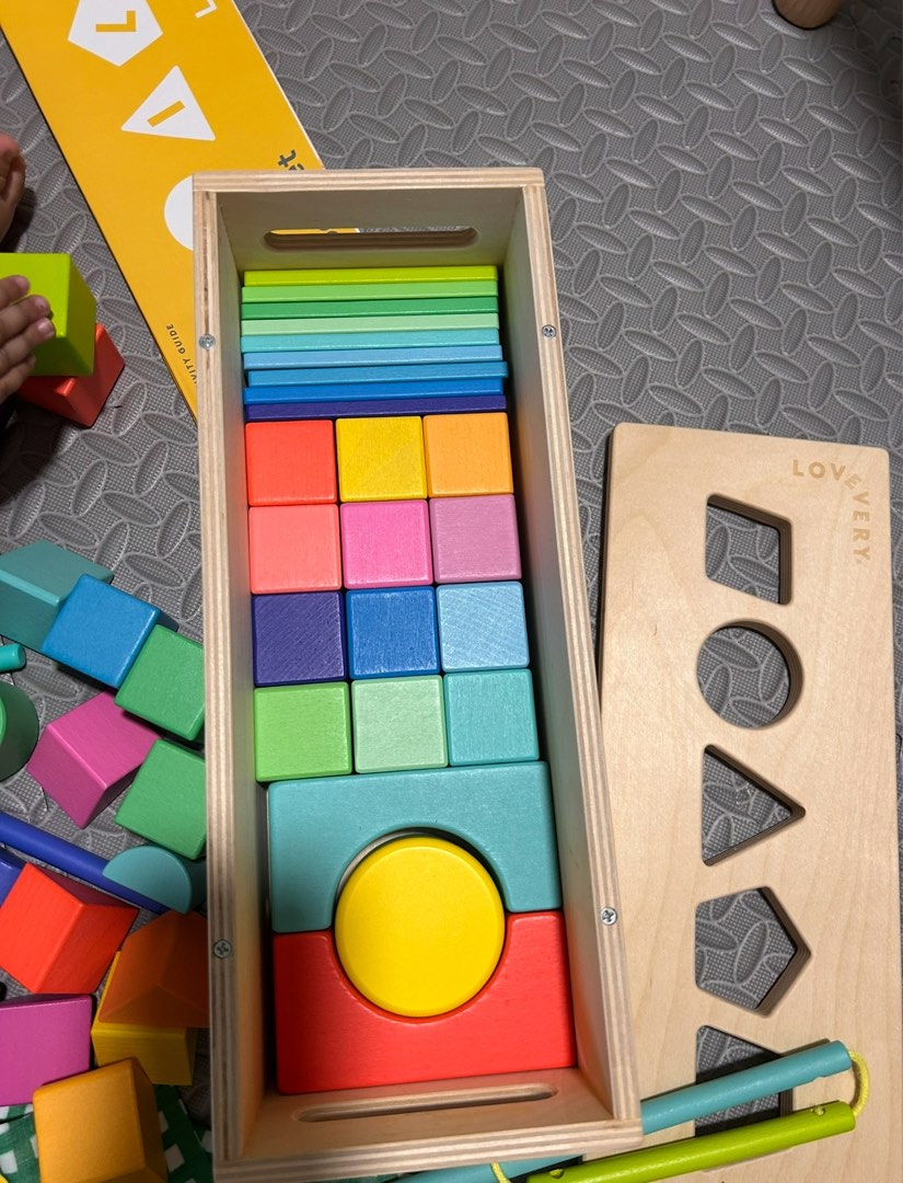 LOVEVERY WOODEN BLOCK SET, Hobbies & Toys, Toys & Games on Carousell