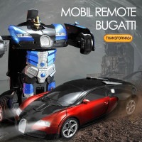 MAINAN EDUKASI ANAK MOBIL RC TRANSFORMASI BUGATI DENGAN SENSOR TERBARU ...