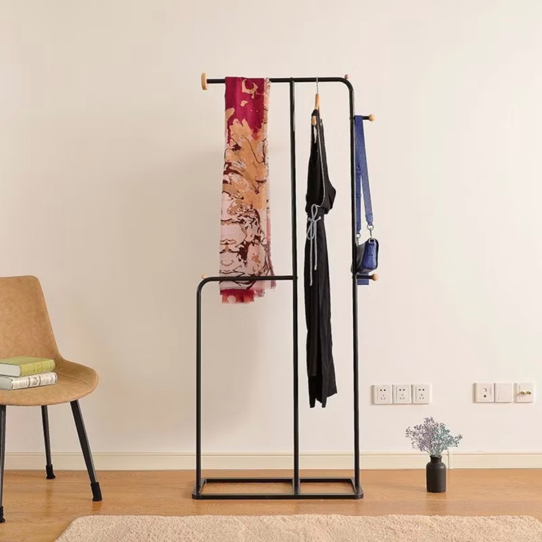Minimalist Clothes Hanger Rack | Slim Standing Clothes Rack | Dual ...