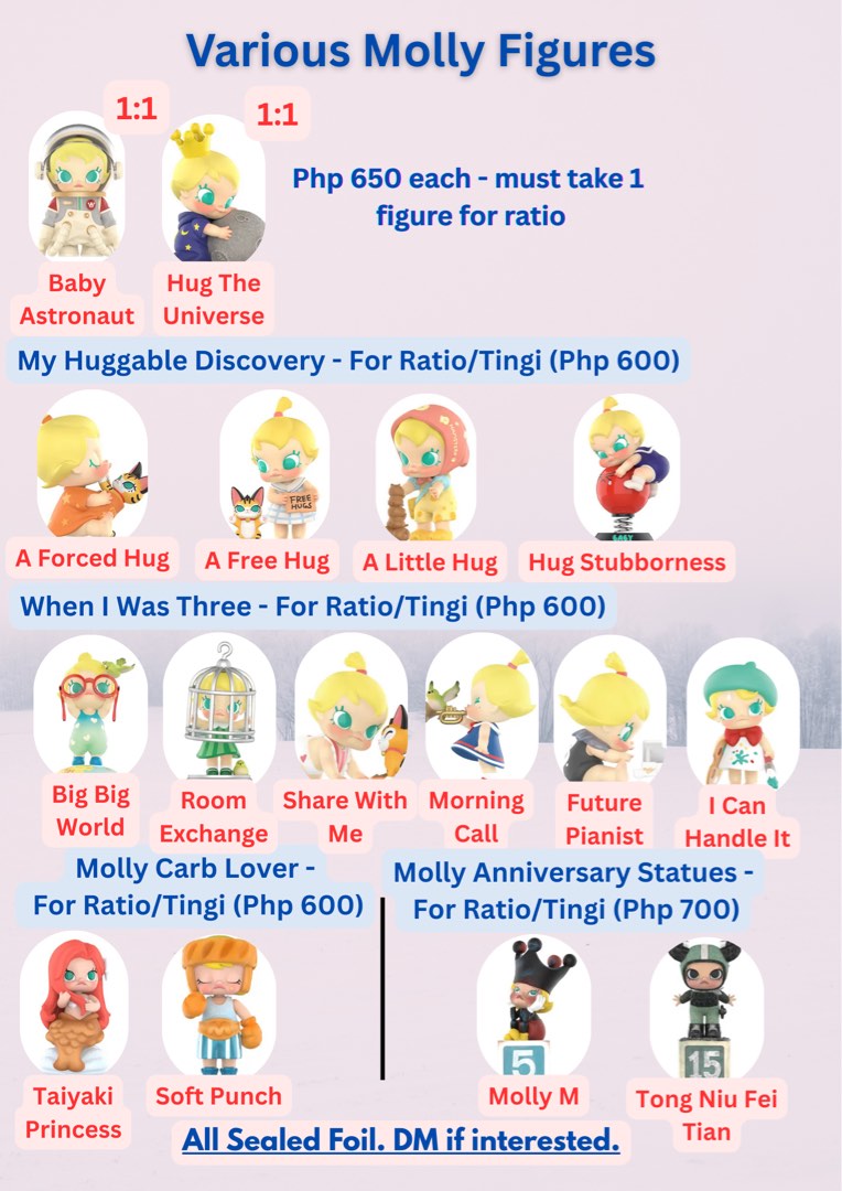 Molly figures, Hobbies & Toys, Toys & Games on Carousell