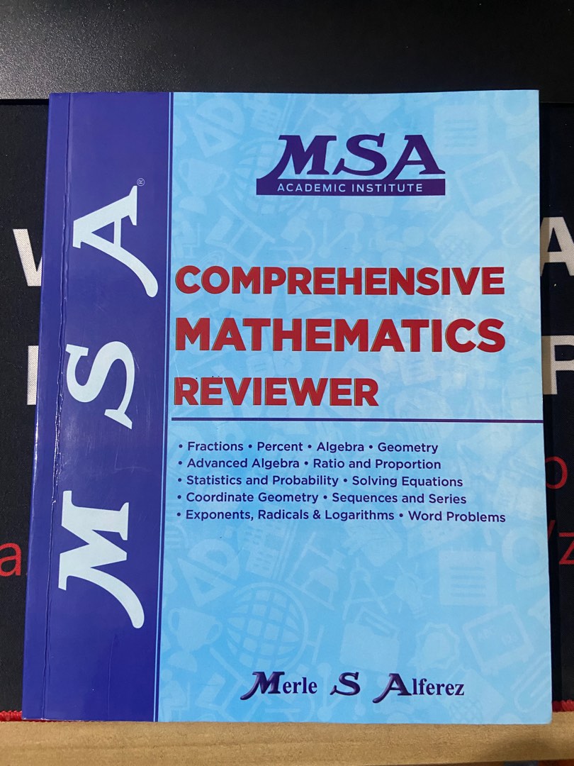 MSA Comprehensive Mathematics Reviewer, Hobbies & Toys, Books ...